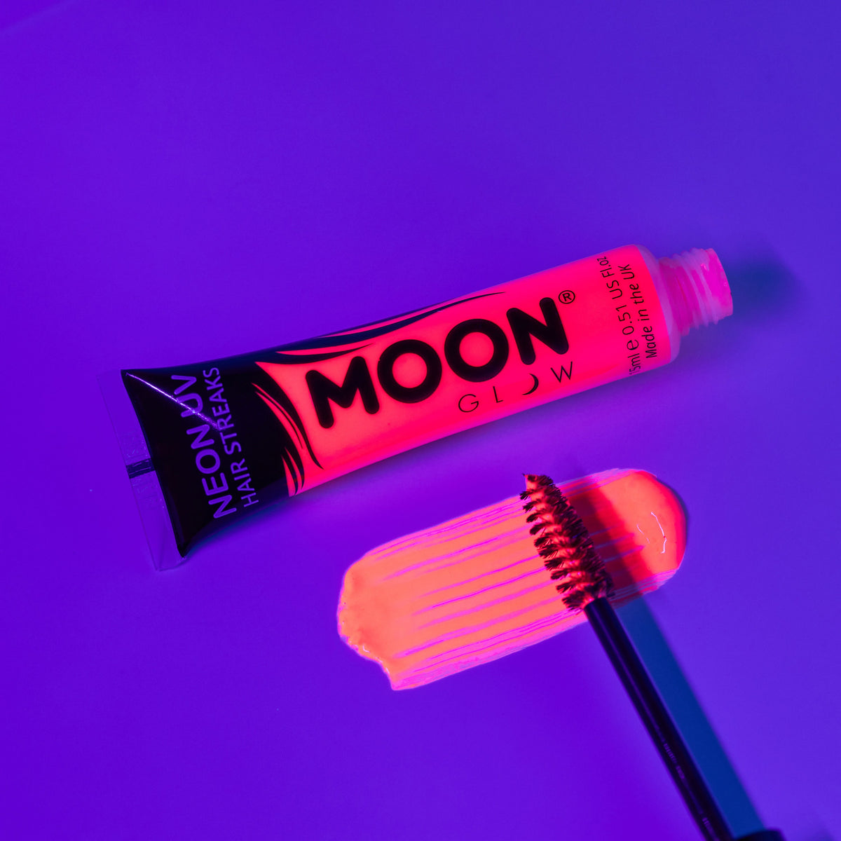 Neon UV Glow Blacklight Hair Streaks by Moon Glow – Moon Fun Makeup