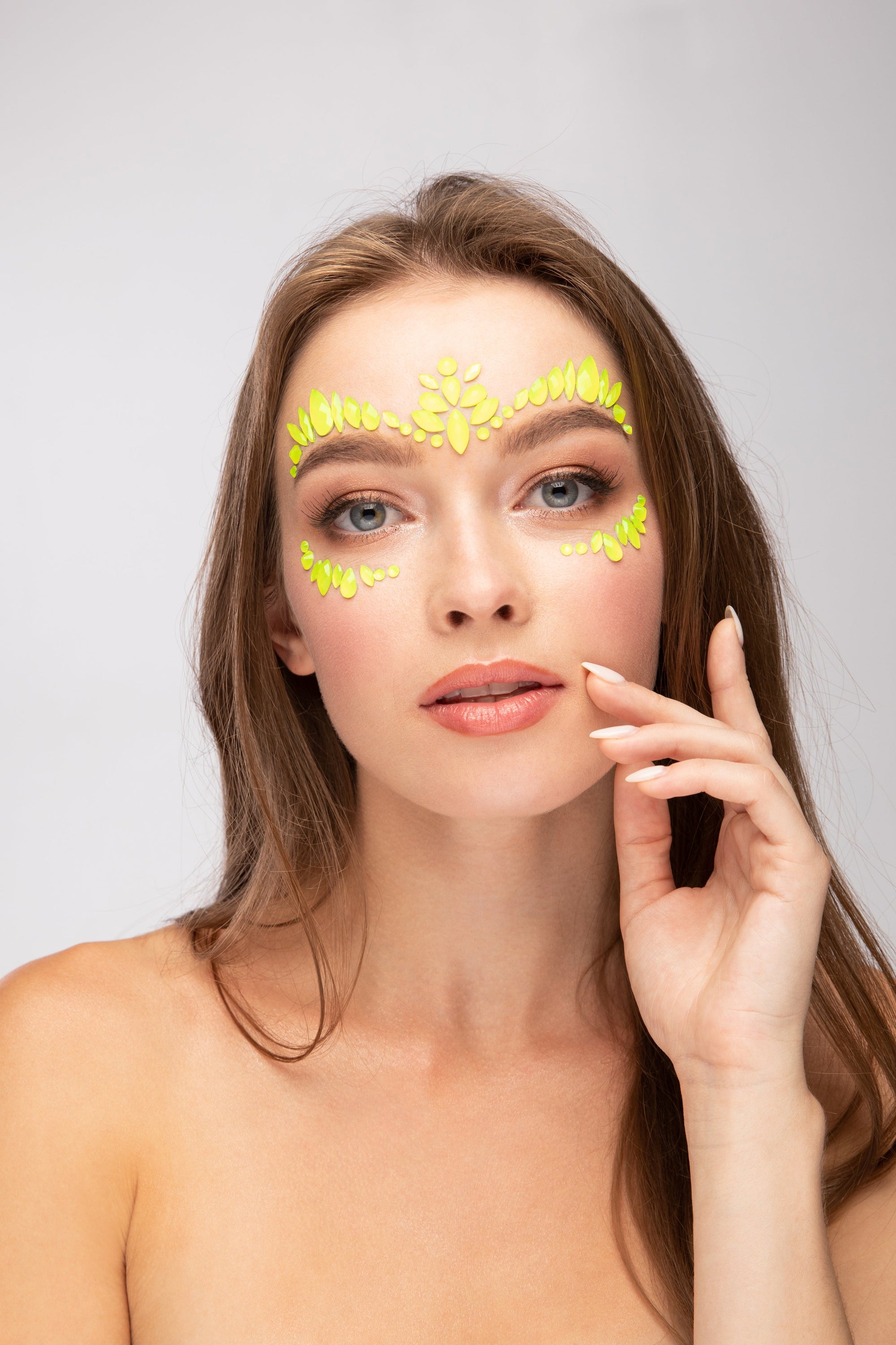 Neon UV Glow Blacklight Adhesive Face Gems, Jewels and Rhinestones ...